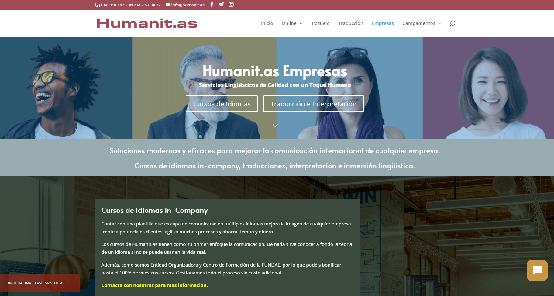 Cursos de Idiomas, Traducción e Interpretación para Empresas - Humanit.as